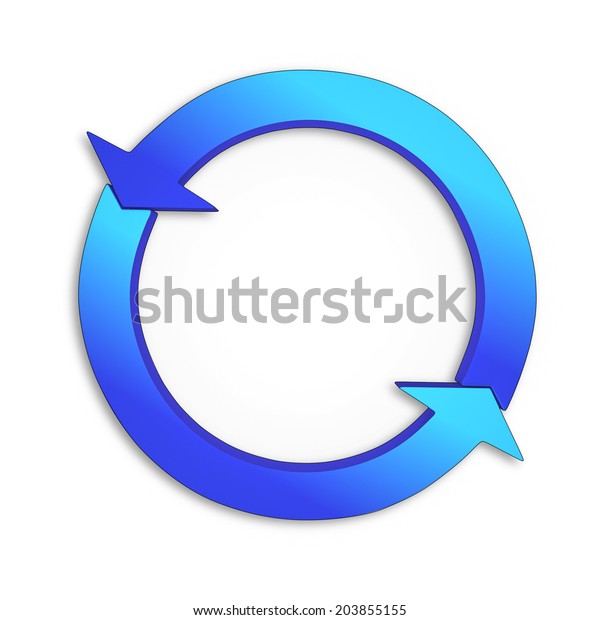 Blue Arrows Circle Stock Illustration 203855155 | Shutterstock