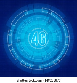 Blue Background 4g Digital Elements Communications Stock Illustration ...