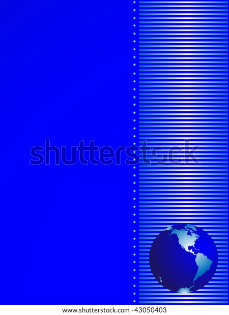 Blue Background Image Globe Lines Stock Illustration 43050403 ...