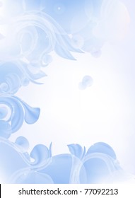 Blue Background Leaves Bitmap Copy Stock Illustration 77092213 ...