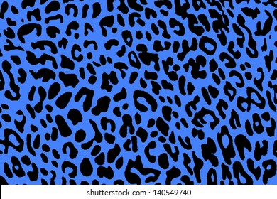Blue Background Leopard Skin Pattern Stock Illustration 140549740 ...