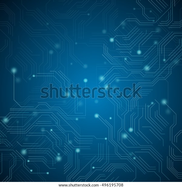 Blue Background Lines Background Microcircuit Stock Illustration ...