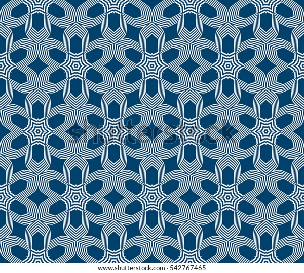 Blue Background Seamless Sacred Pattern Silver Stock Illustration ...