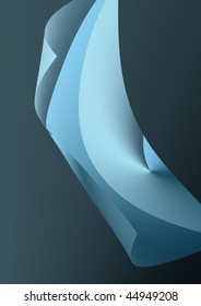 Blue Background Sheet Paper Floating Stock Illustration 44949208 ...