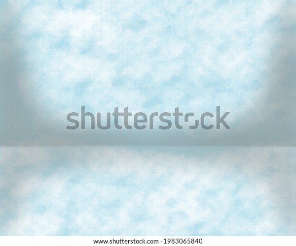 Blue Background White Clouds Effect Stock Illustration 1983065840 ...