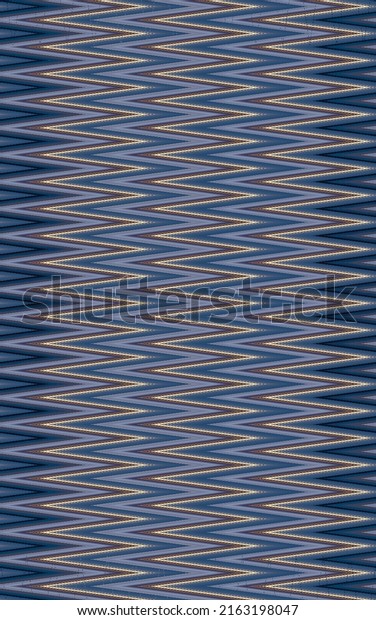 Blue Batik Pattern Modern Pattern Block Stock Illustration 2163198047 ...