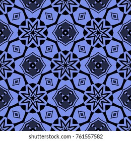 Tile Seamless Pattern Watercolor Hand Drawn Stock Illustration 251414803
