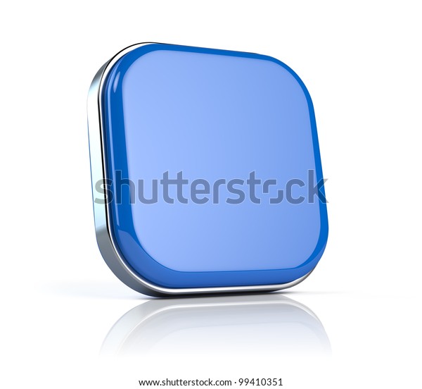 Blue Blank Application Button Icon Stock Illustration 99410351