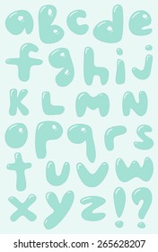 Blue Bubble Shaped Lower Case Alphabet 스톡 일러스트 265628207 | Shutterstock