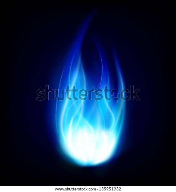 Blue Burning Fire Flame Background Stock Illustration 135951932 ...