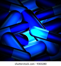 Blue Capsule Background Soft Shades Stock Illustration 9744289