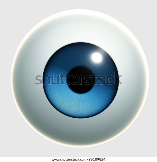 Blue Cartoon Eye Stock Illustration 96189824