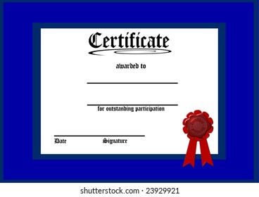 Blue Certificate Stock Illustration 23929921 | Shutterstock