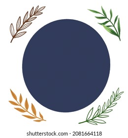 Blue Circle Frame Empty Circle Border Stock Illustration 2081664118 ...