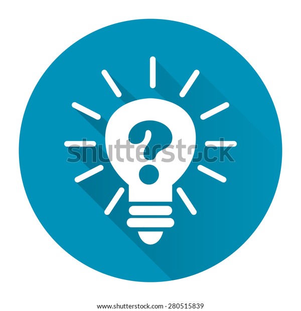 Blue Circle Question Mark Light Bulb Stock Illustration 280515839