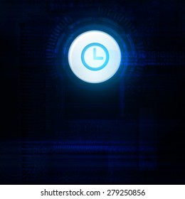 Blue Clock Abstract Technology Background Stock Illustration 279250856 ...
