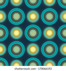 Blue Colored Retro Seamless Pattern Circles: стоковая иллюстрация ...
