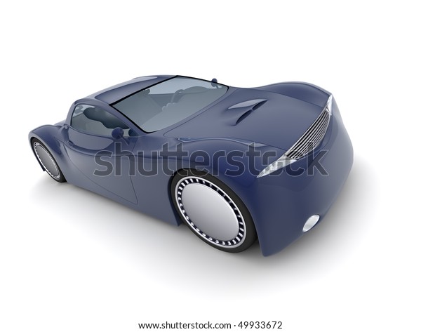 Blue Concept Car 3d Model Stock Illustration 49933672 | Shutterstock