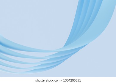 Blue Curve Pattern 3d Rendering Stock Illustration 1334205851 ...