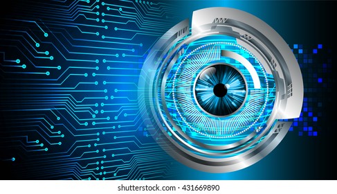 Future Technology Blue Eye Cyber Security Stock Vector (Royalty Free ...
