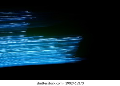 Blue Dashed Lines Lights On Black Stock Illustration 1902465373 ...
