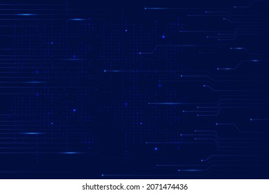 Blue Data Technology Background Circuit Lines Stock Illustration ...