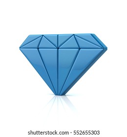 Blue Diamond Icon 3d Rendering On Stock Illustration 552655303 ...