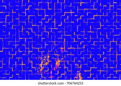 Blue Digital Background Divided Into Squares Stock Illustration 706764253