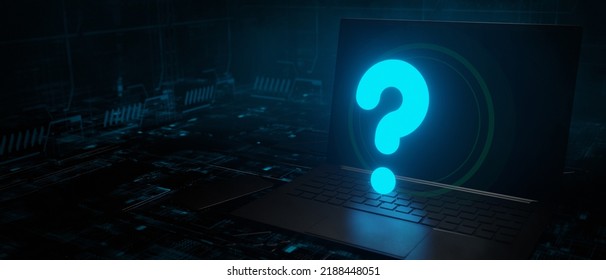 Blue Digital Question Mark Background Technology Stock Illustration ...