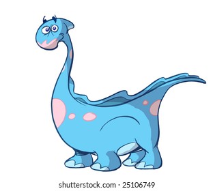 Blue Brachiosaurus Looking Behind His Back: vetor stock (livre de ...