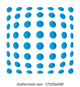 Blue Dot Elements Square Shape Dots Stock Illustration 1732564289 ...