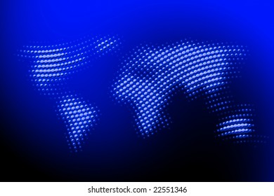 Blue Dotted World Map Stock Illustration 22551346 | Shutterstock