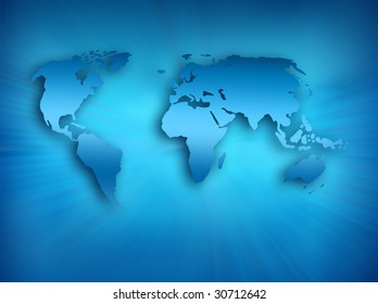 Blue Earth Map Globe: เวกเตอร์สต็อก (ปลอดค่าลิขสิทธิ์) 2065874 ...