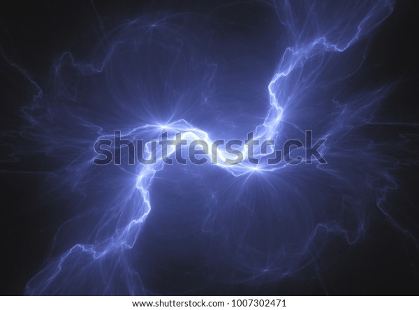 Blue Electrical Lightning Bolt Plasma Power Stock Illustration 1007302471