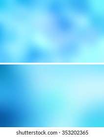 Blue Empty Backgrounds Set Blurred Texture Stock Illustration 353202365 ...