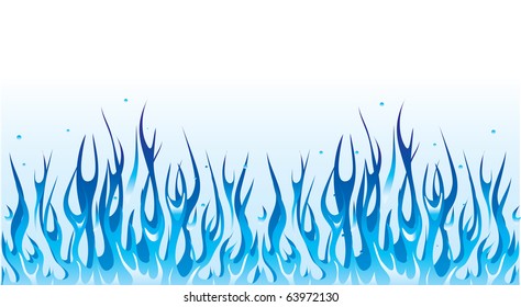 Fire Flame Banner Horizontal Flat Illustration Stock Vector (Royalty ...