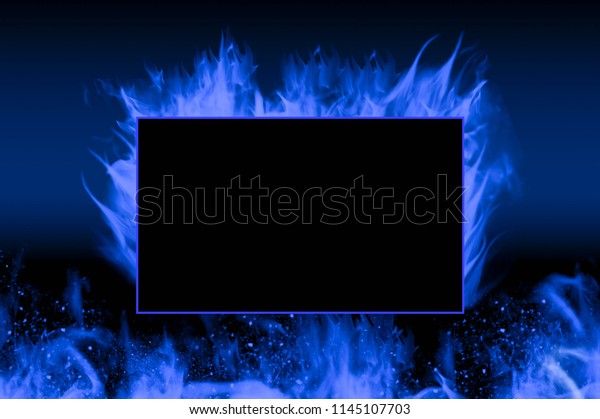 Blue Fire Frame Stock Illustration 1145107703 | Shutterstock