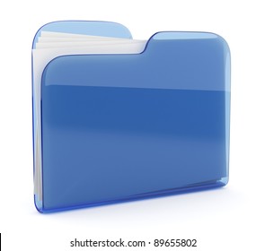 Blue Folder Icon Isolated On White Stock Illustration 86731564 ...
