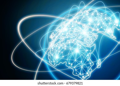 Abstract Blue Minimal Style Cloud Computing Stock Vector (Royalty Free ...