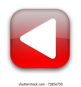 Blue Glossy Button White Triangle Turned Stock Illustration 72856750 ...