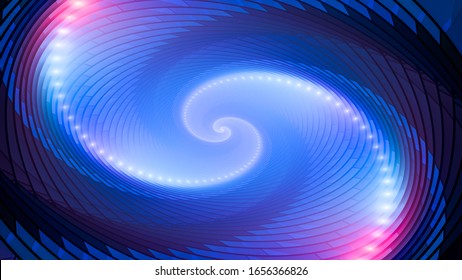 Blue Glowing Spiral Computer Generated Abstract Stock Illustration ...