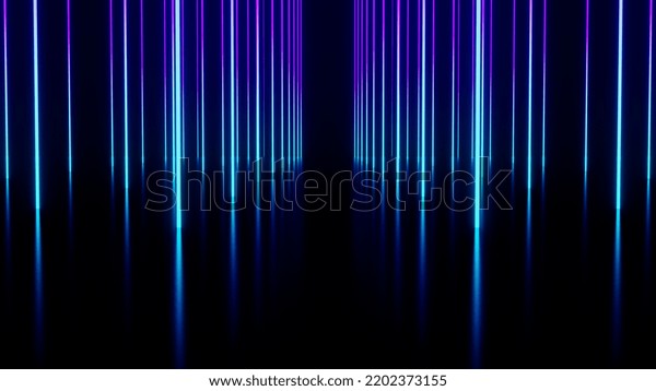 Blue Gradient Lines Abstract Corridor Led Stock Illustration 2202373155 ...