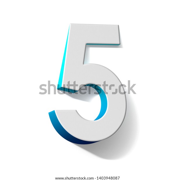 Blue Gradient Number 5 Five 3d Stock Illustration 1403948087