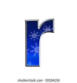 Blue Gradient Snowflake Lowercase Letter R Stock Illustration 20104150 ...