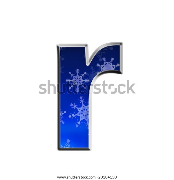 Blue Gradient Snowflake Lowercase Letter R 스톡 일러스트 20104150 | Shutterstock