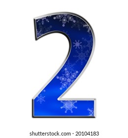 Blue Gradient Snowflake Number Two Stock Illustration 20104183 ...