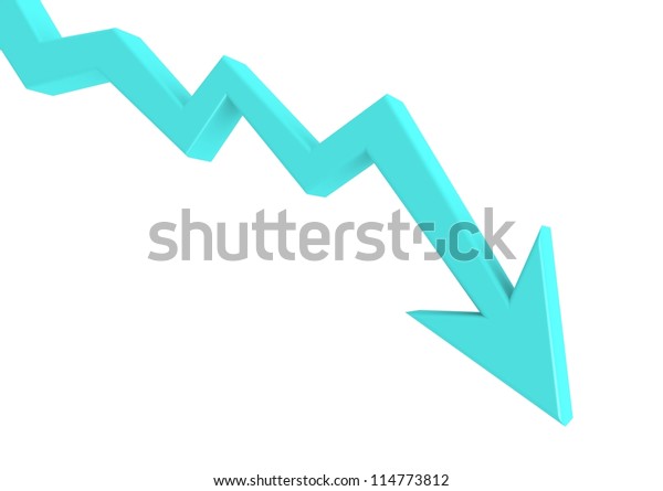 Blue graph down