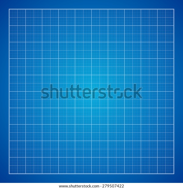 Blue Graph Paper Background Stock Illustration 279507422