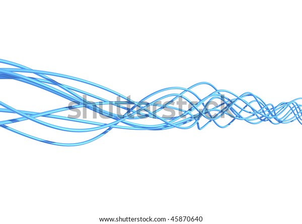 Blue High Tech Cables Isolated On Stock Illustration 45870640 ...