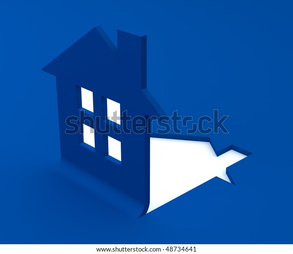 Blue House Logo 3d Render Stock Illustration 48734641 | Shutterstock